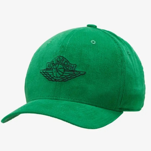 Accessories | Nike Air Jordan Green Corduroy Hat New | Poshmark